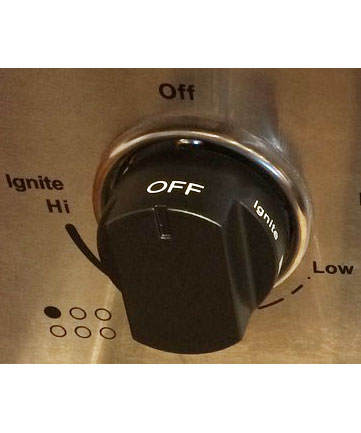 Knob, THOR control knob for Top Burner, Black DVTH-KBBB